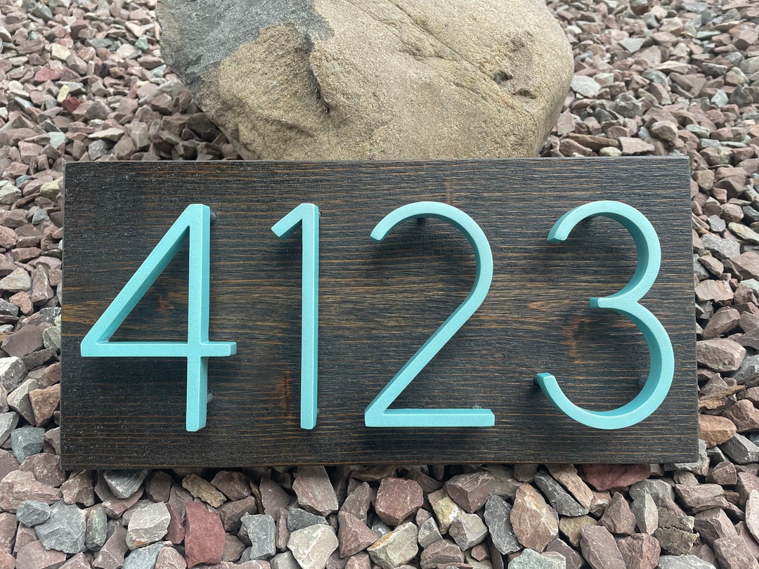Modern Address Sign Modern House Number Sign Modern House Numbers ...