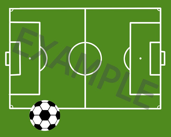 Soccer Field and a Ball Print, Boy's Room, Nursery Print, Printable ...