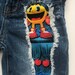 Pac-man Distress Jeans/vintage Pac-man Distress Jeans/pac-man Fabric ...