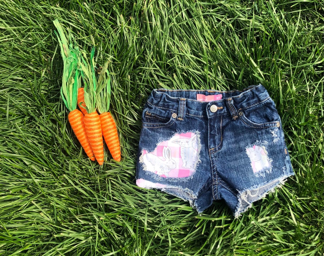 Girls Easter Shorts Distressed, Distressed, Denim , Shorts, Baby ...