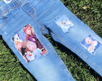 Frozen Girls Jeans - Etsy
