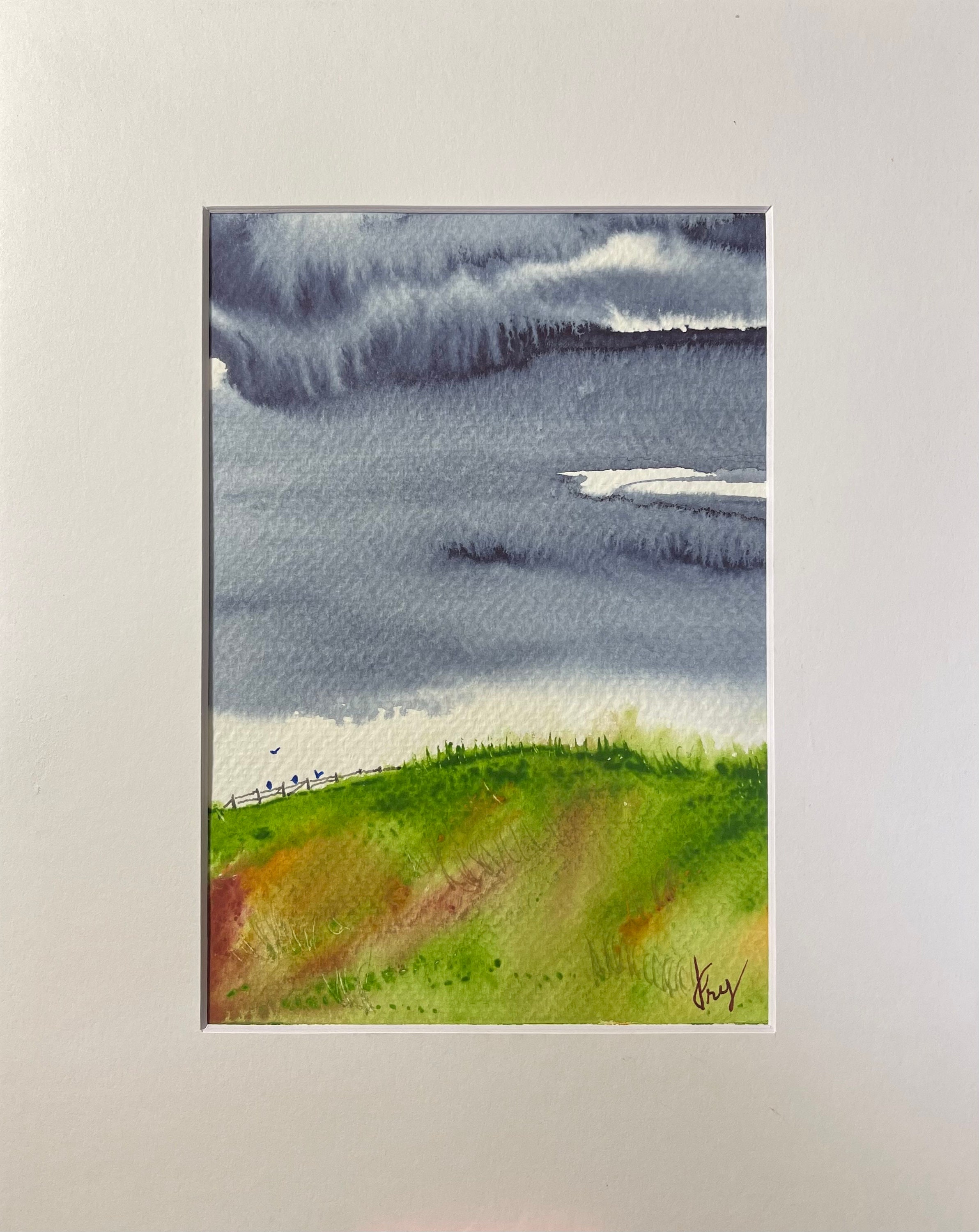 Fine Art Watercolor Painting "spring Soaking" Matted 8x10" - Etsy