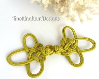 Custom Frog Closures/ Recycled Natural Fiber by KnottinghamDesigns