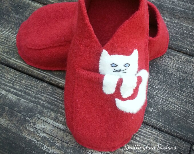 Wool Felt Slippers Women Recycled Clothing Eco Friendly - Etsy