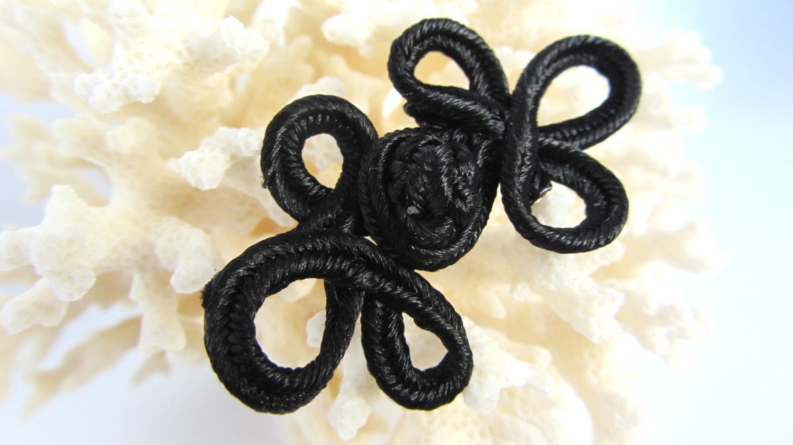 Miniature Frog Closure Small Black Button Closure Doll Clothes Infant ...