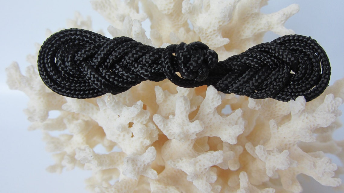 Chinese Frog Closure Hand Tied in Black Braided Cord Coat - Etsy