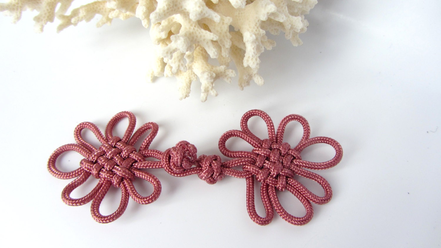 Frog Closures Pan Chang Flower Knot Fasteners Rose Knotting Cord Coat ...