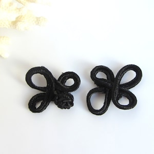 Miniature Frog Closure Small Black Button Closure Doll Clothes Infant ...