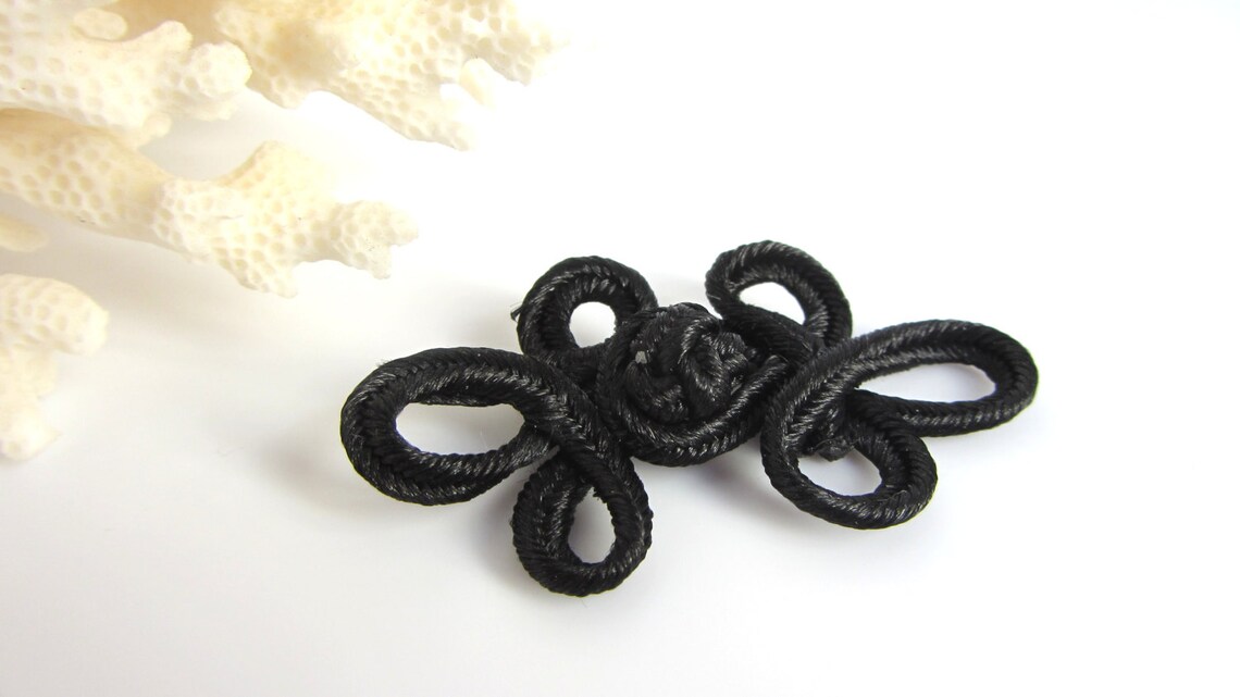 Miniature Frog Closure Small Black Button Closure Doll Clothes Infant ...