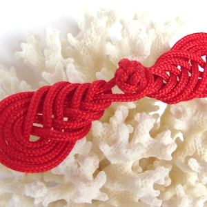 Frog Closure Hand Tied Chinese Knotting Red Cord Sweater Fastener Coat ...