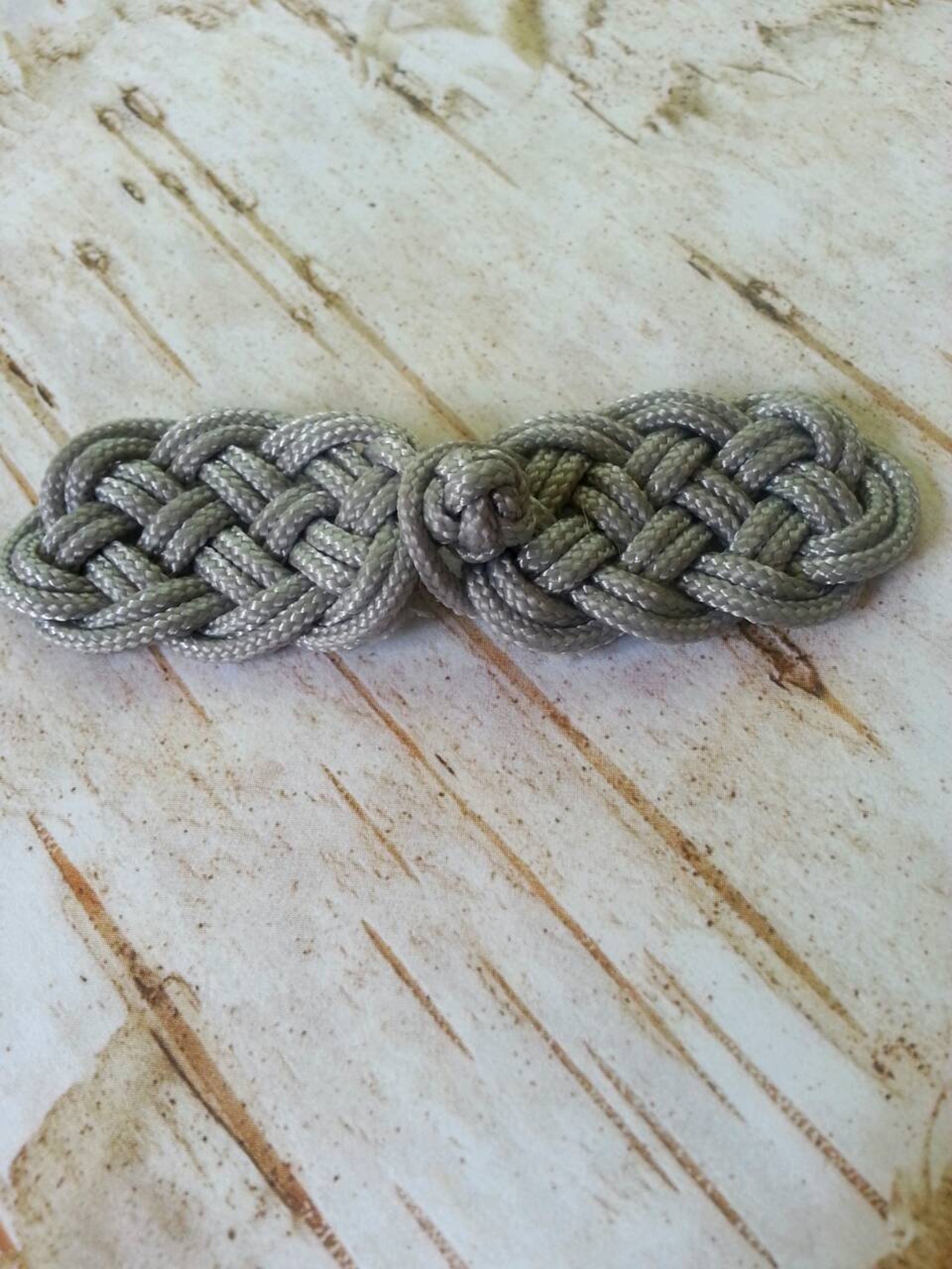 Silver Gray Frog Closure Celtic Mat Light Grey Coat Button Cloak Clasp ...