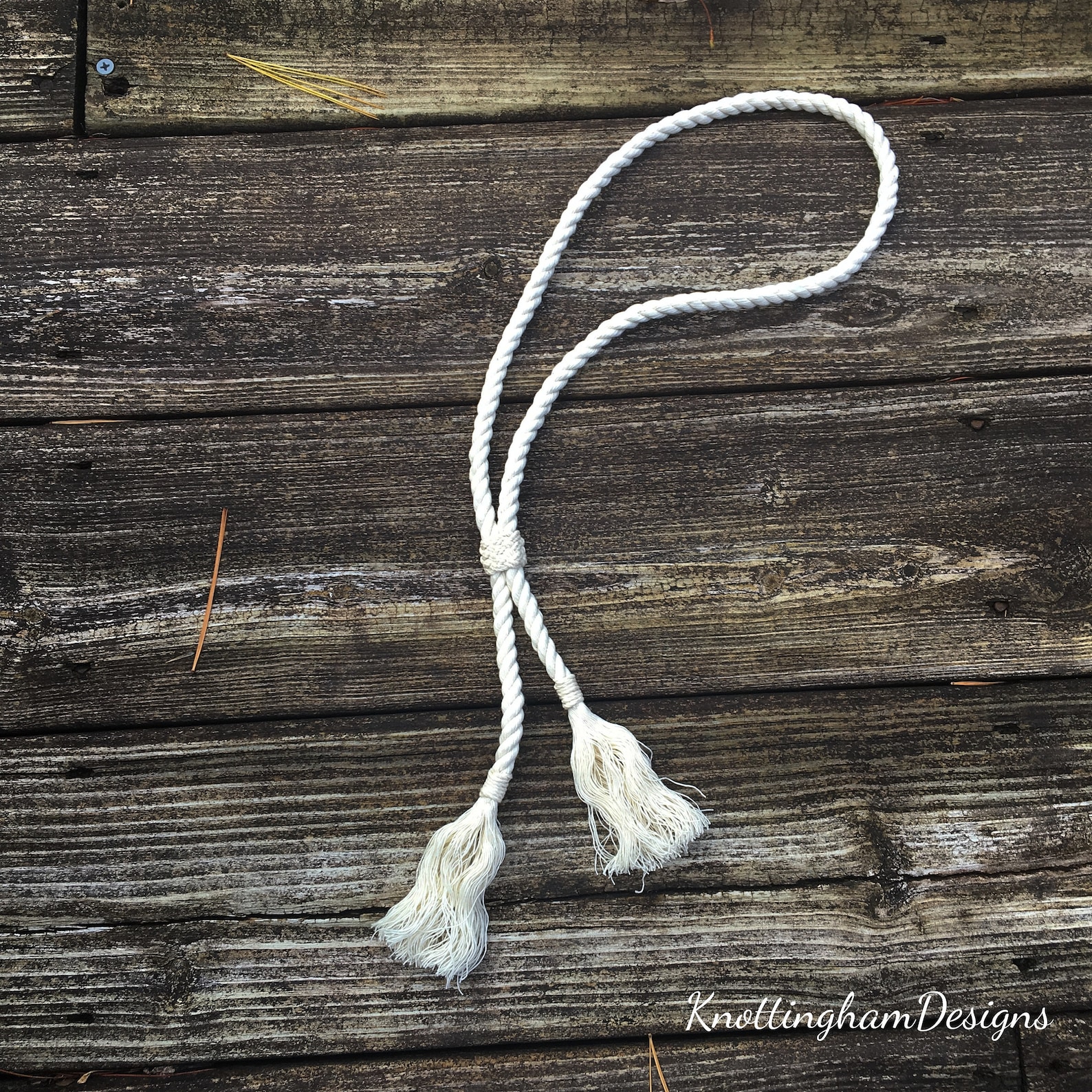 Nautical Rope Necklace Lariat Style With Tassels for Casual - Etsy