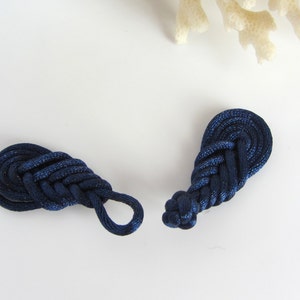 Frog Closure Navy Blue Hand Tied Chinese Knots Button Knot Loop ...