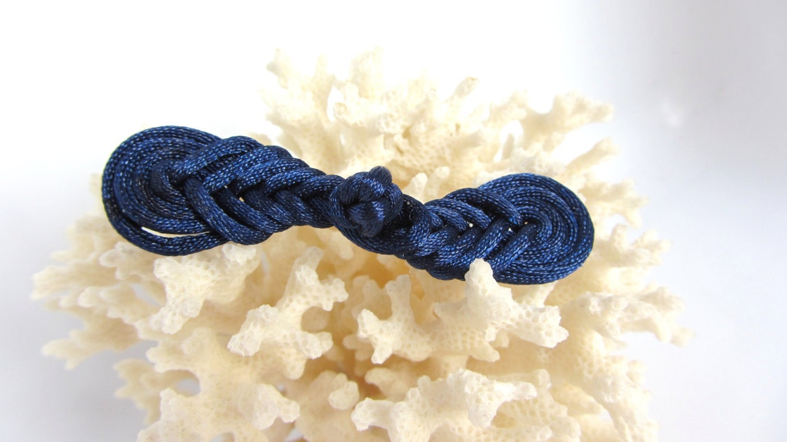 Frog Closure Navy Blue Hand Tied Chinese Knots Button Knot - Etsy
