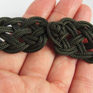 Olive Green Frog Closure Celtic Coat Button Fastener Sweater Clasp ...