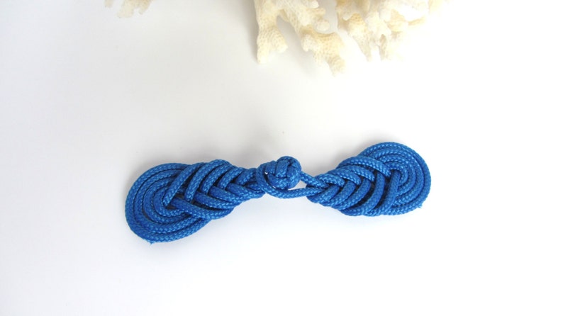 Blue Frog Closure Marine Blue Coat Button Vest Button Cloak - Etsy