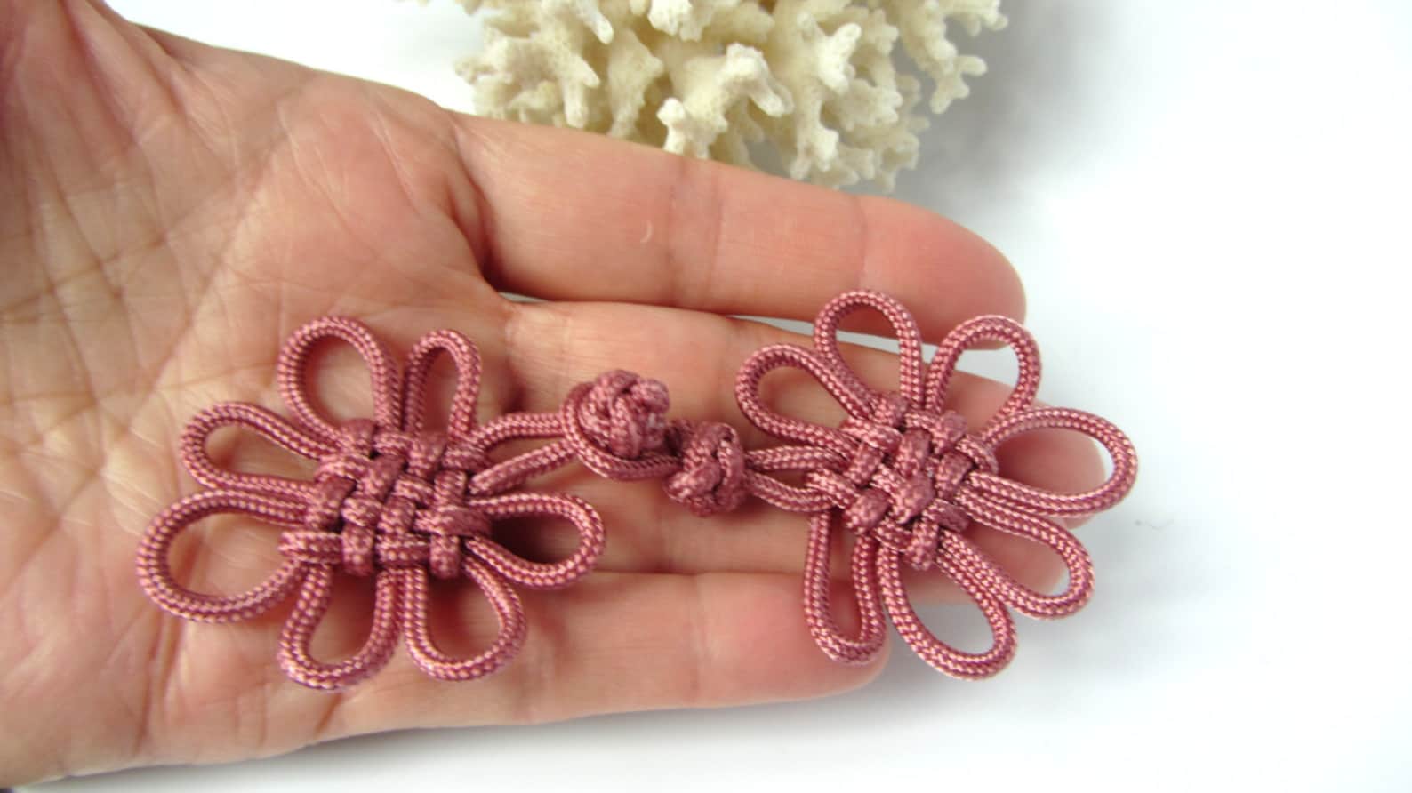 Frog Closures Pan Chang Flower Knot Fasteners Rose Knotting Cord Coat ...
