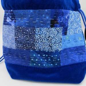 Drawstring Bag, Kawandi Style, Project Bag, Slow Stitch, Handquilted ...