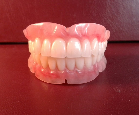 Dentures set of false teeth large | Etsy