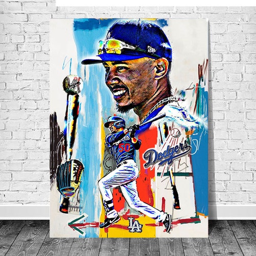 Mookie Betts Poster Los Angeles Dodgers Canvas Print Wall - Etsy