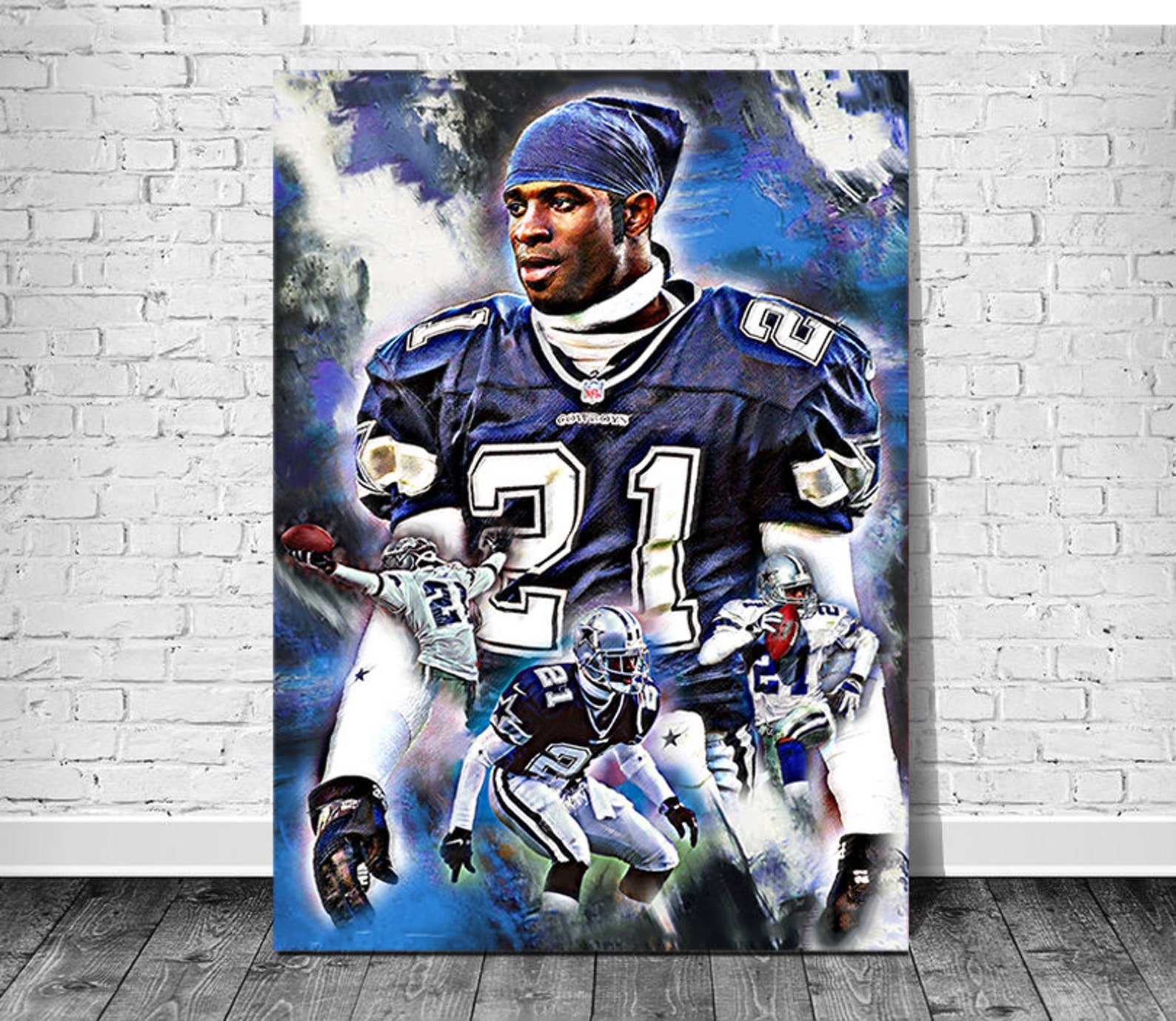 Deion Sanders Neon Deion Prime Time Former DAL Cowboys | Etsy