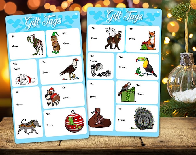 Zoo Animal Gift Tags - Etsy