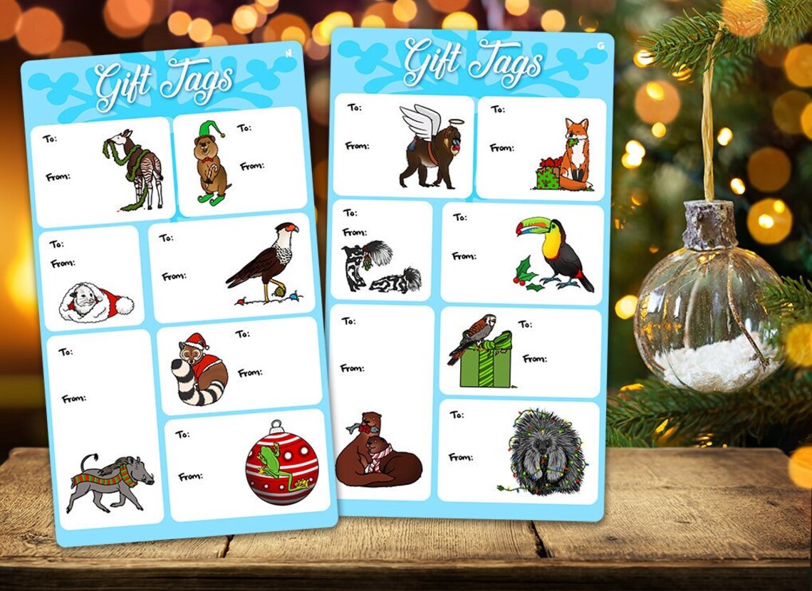 Zoo Animal Gift Tags - Etsy