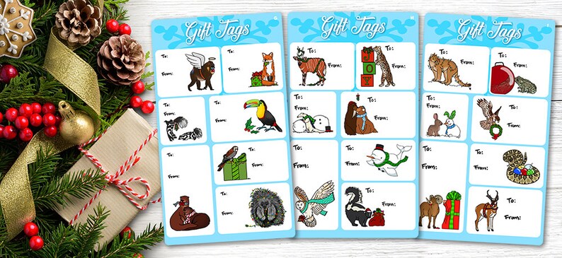 Zoo Animal Gift Tags - Etsy