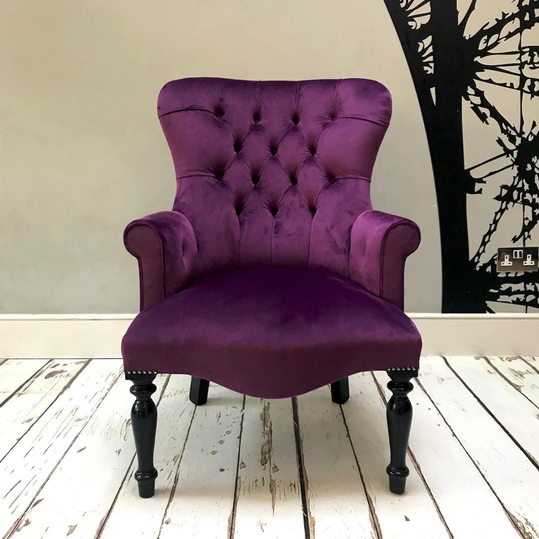 Lavender velvet chair store