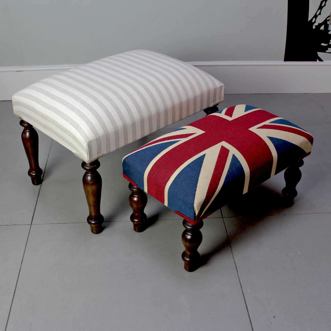 Small Bespoke Upholstered Footstools / Small Coffee Tables - Etsy UK