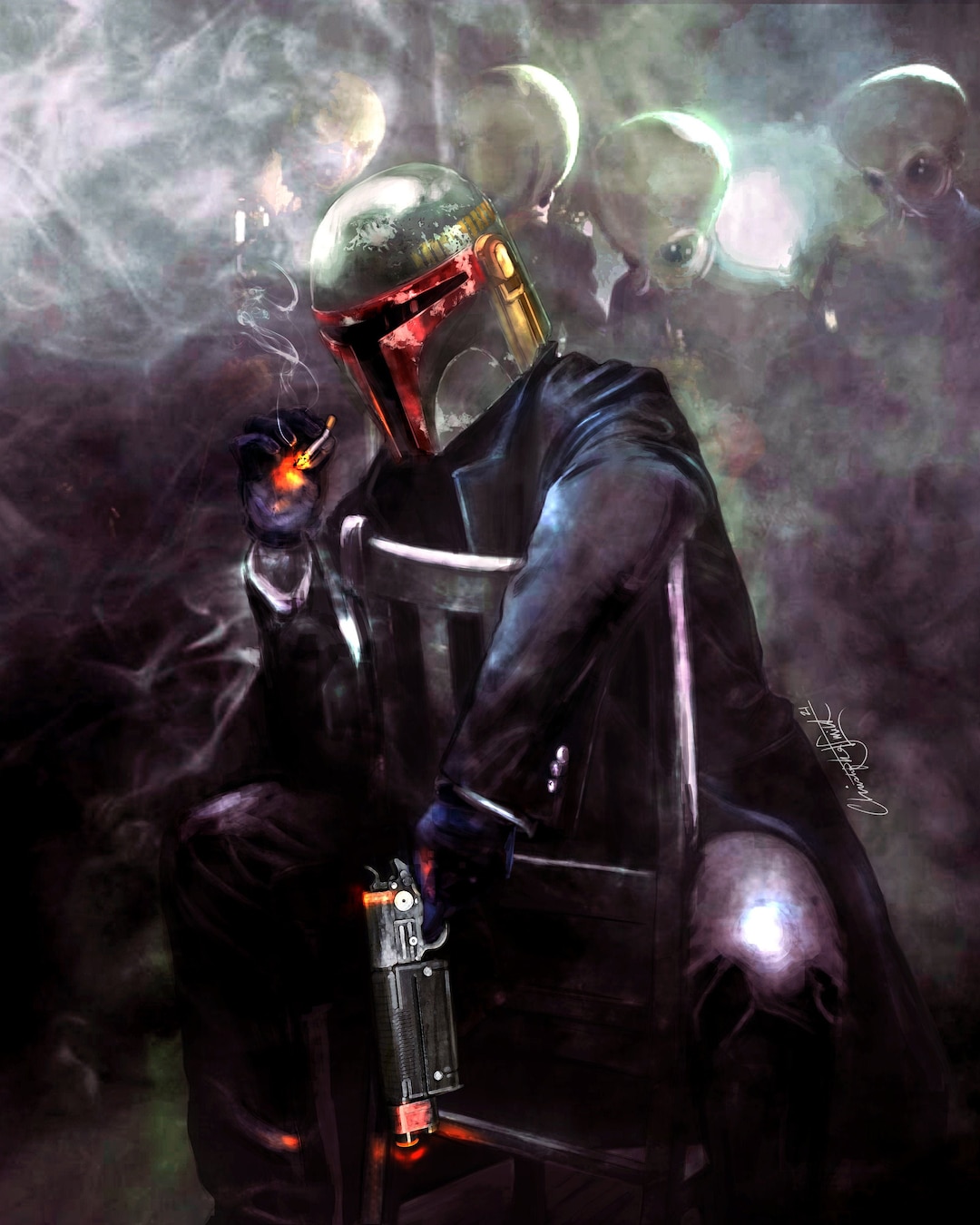 The Incredible Mr. Fett - 16x20 Print - Etsy