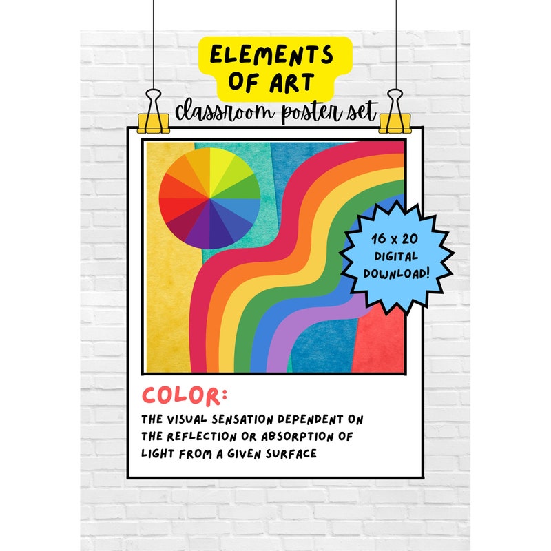 Elements of Art Posters - Etsy