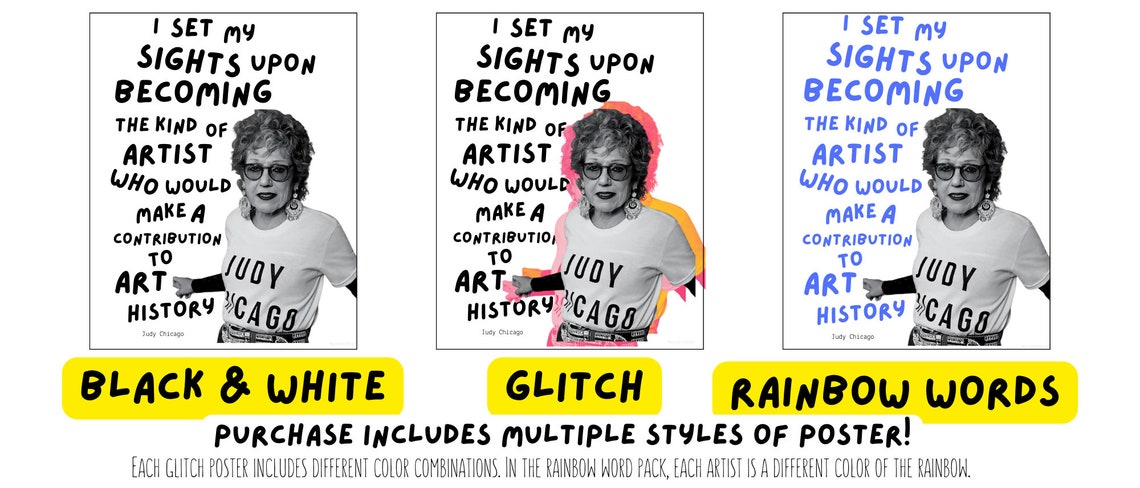 Famous Artist Quote Poster Pack (6) VOL 2. Women in Art - Etsy