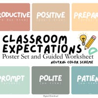 Classroom Poster Bundle, Rainbow Elements of Art Classroom Decor Bundle ...