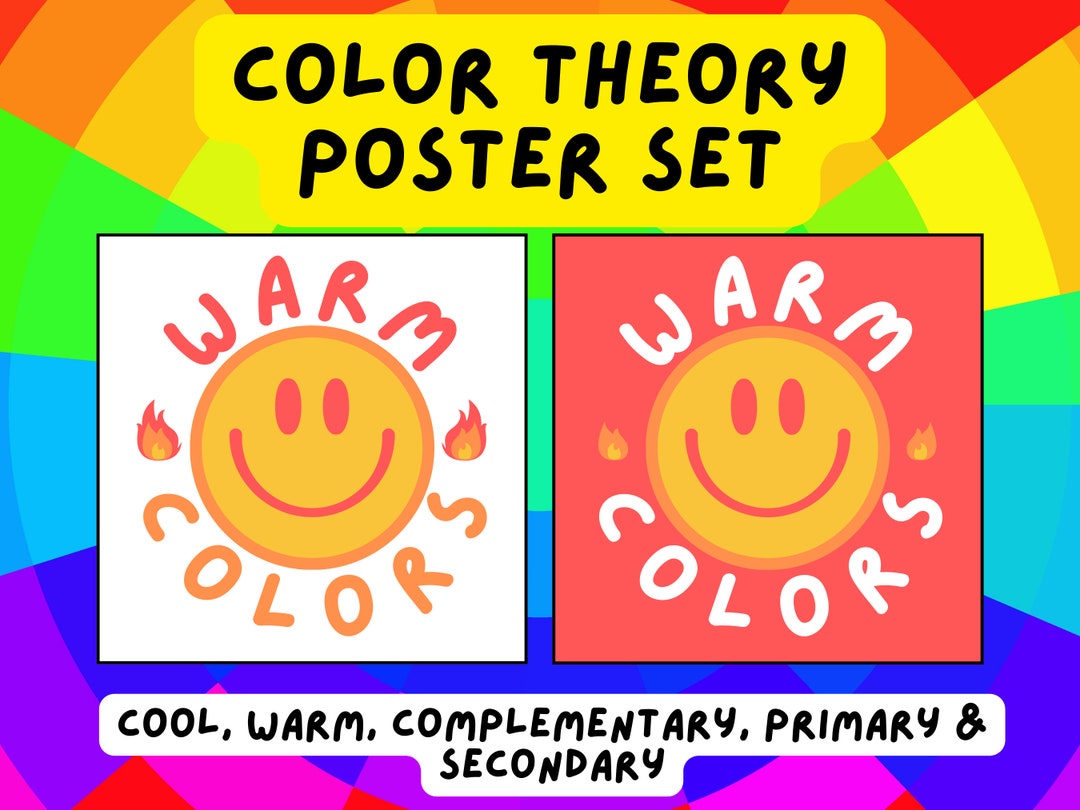 Color Theory Poster Set - Square or Circle Art Teacher Resource - Art ...