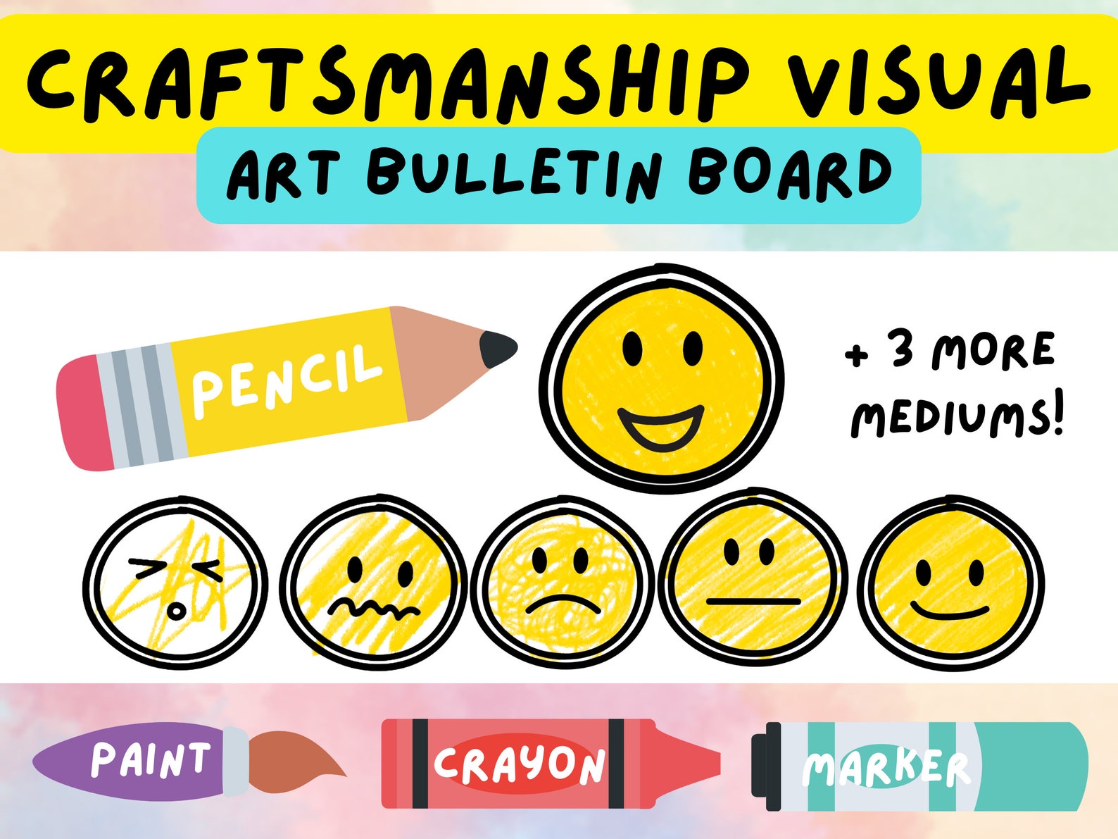 Craftsmanship Visual / Art Class Bulletin Board / Art Teacher - Etsy