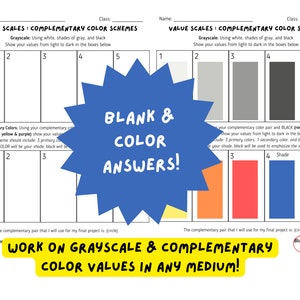 Color Theory Art Lesson - Complementary Jack-o-lantern - Etsy