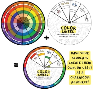 Color Mixing Wheel - Color Theory Resource - Bulletin Board / Personal ...