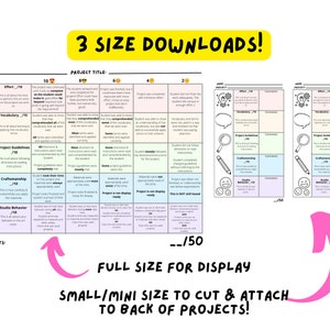 Art Classroom Rubric Bundle (rubric, Mini Rubric, & Rubric Breakdown ...