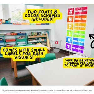 Art Classroom - Artist Clean up Posters - Mauroartroom / Colorful Art ...