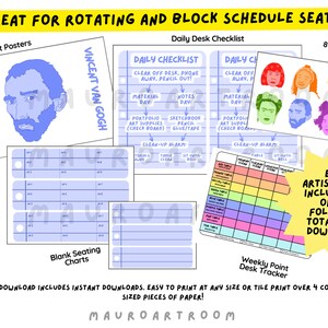 Art History Inspired Classroom Table Theme BUNDLE - Art Teacher ...