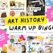 Art History Sketchbook Bingo Warm-up Bundle - Mauroartroom - Etsy
