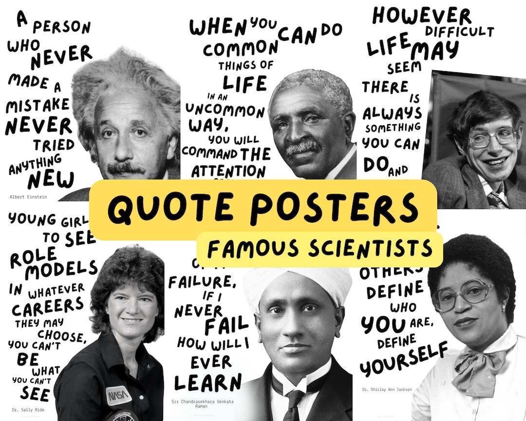 Famous Scientist Quote Poster Pack (6) - Etsy