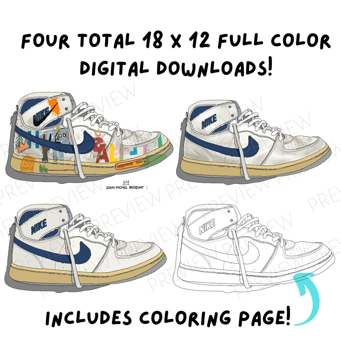 Printable Classroom Inspirational Art & COLORING PAGE BUNDLE - Jean ...