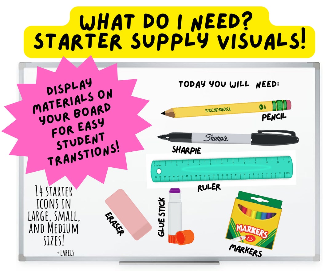What Do I Need? Classroom Supply Visuals Vol. 1 (basic) Mauroartroom - Etsy