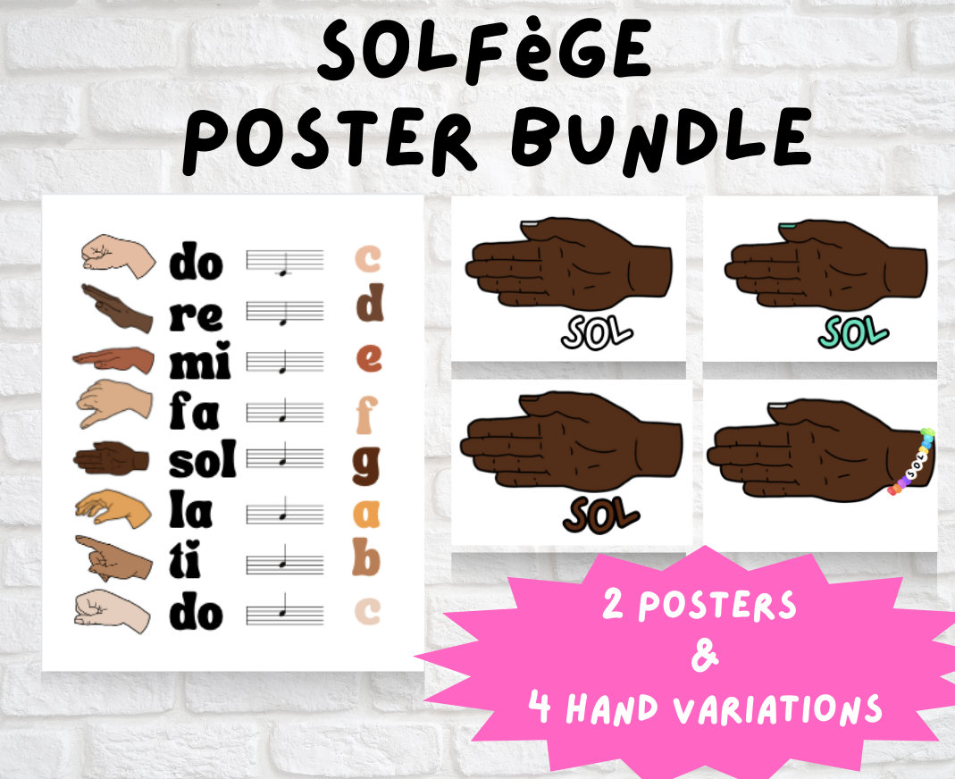 Solfège Hand Poster Bundle - Mauroartroom - Music Teacher Resource - Etsy