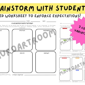 Classroom Expectations Poster Set - Mauroartroom - Etsy