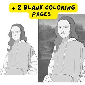 Mona Lisa School Spirit Posters + Coloring Page Bundle Mauroartroom ...