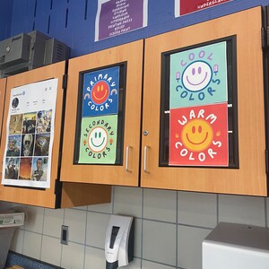 Color Theory Poster Set - Square or Circle Art Teacher Resource - Art ...
