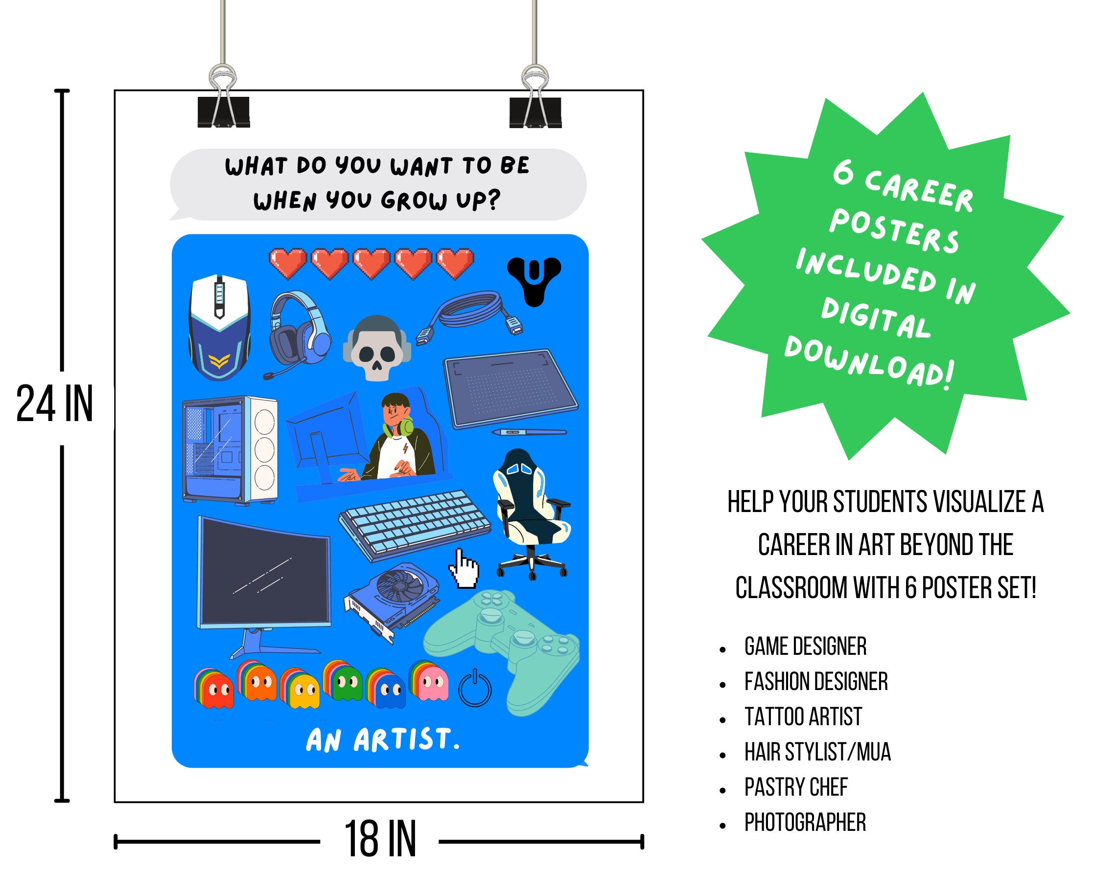 An Artist Poster Pack - Art Career Visuals - Art Teacher Poster ...